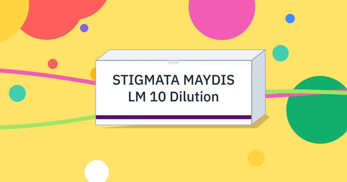 Symbolbild: Packung mit der Aufschrift STIGMATA MAYDIS LM 10 Dilution (PZN 13200864) – Verfügbarkeit und Bezug in Apotheken in Frankfurt am Main