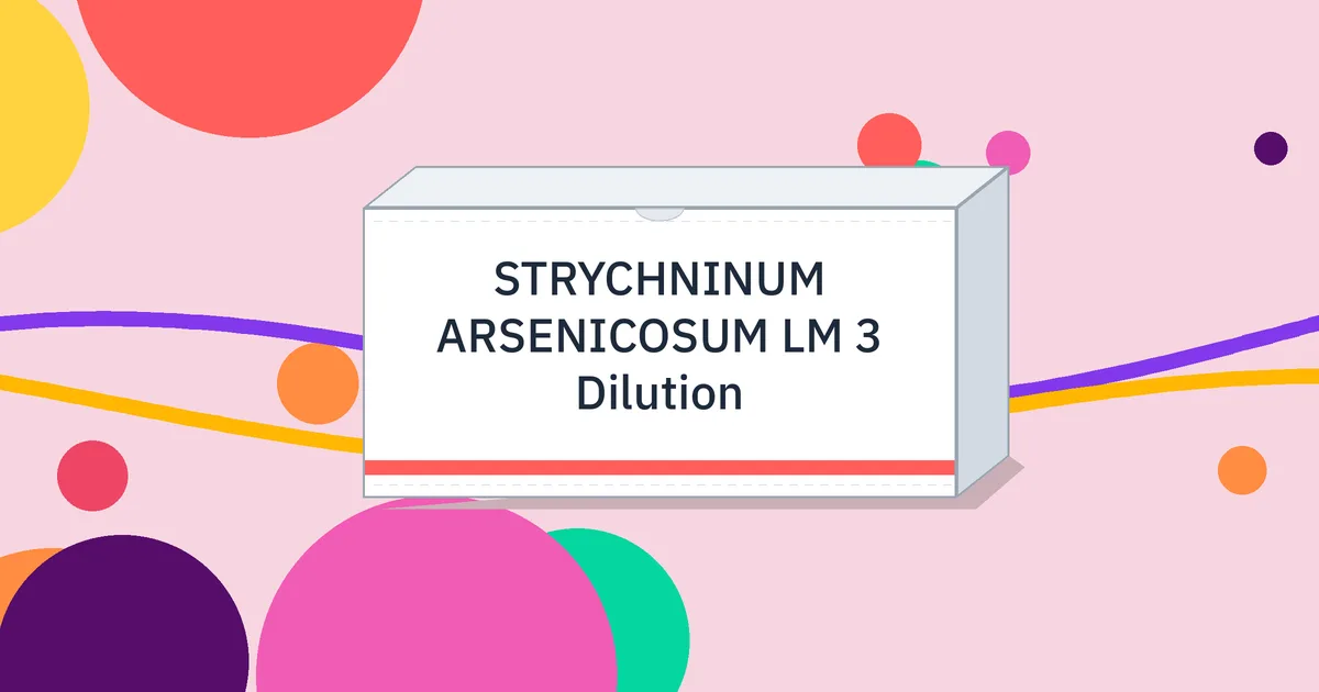 Symbolbild: Packung mit der Aufschrift STRYCHNINUM ARSENICOSUM LM 3 Dilution (PZN 13205695) – Verfügbarkeit und Bezug in Apotheken in Frankfurt am Main