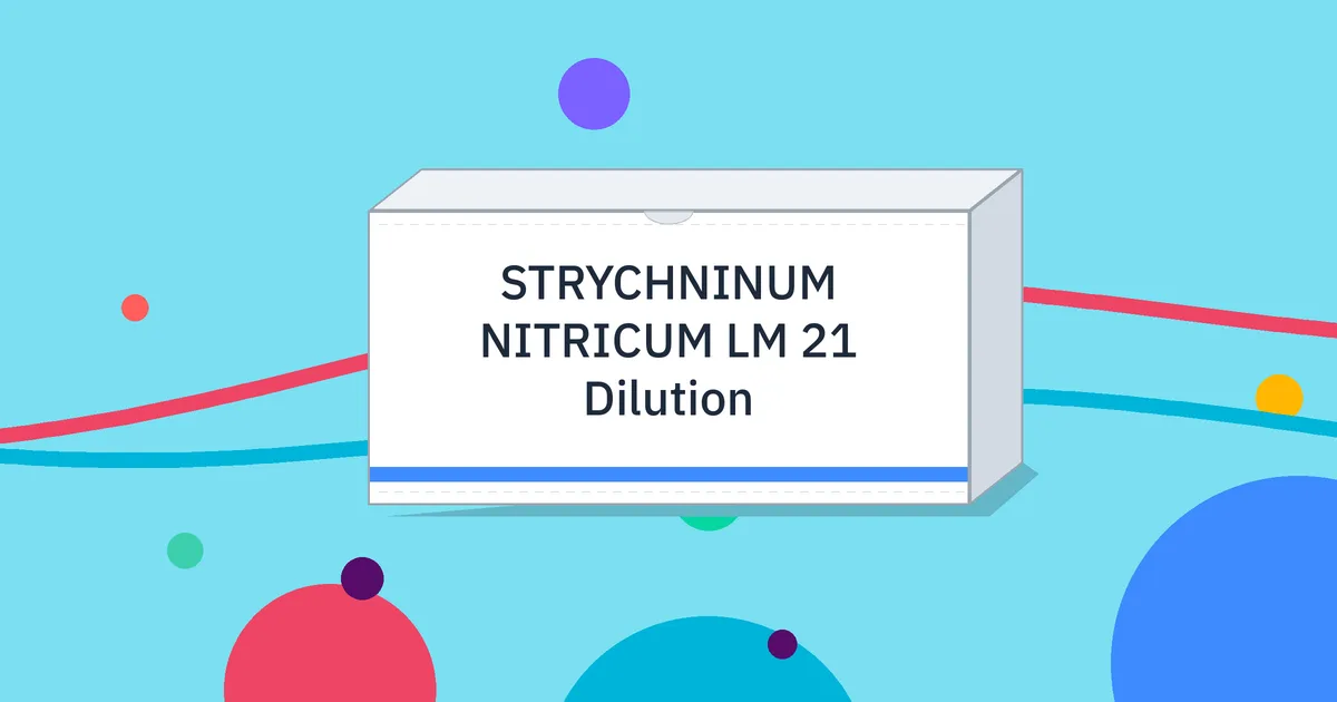 Symbolbild: Packung mit der Aufschrift STRYCHNINUM NITRICUM LM 21 Dilution (PZN 13206855) – Verfügbarkeit und Bezug in Apotheken in Frankfurt am Main