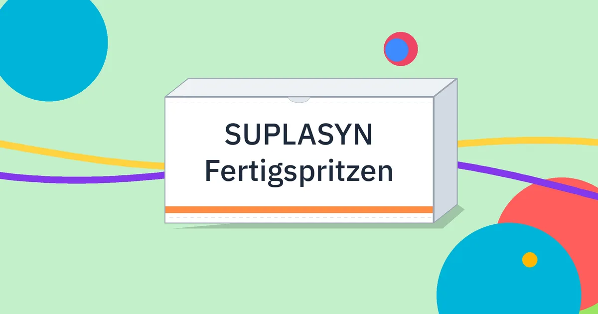 Symbolbild: Packung mit der Aufschrift SUPLASYN Fertigspritzen (PZN 20775743) – Verfügbarkeit und Bezug in Apotheken in Frankfurt am Main
