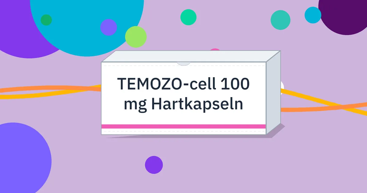 Symbolbild: Packung mit der Aufschrift TEMOZO-cell 100 mg Hartkapseln (PZN 18131317) – Verfügbarkeit und Bezug in Apotheken in Frankfurt am Main