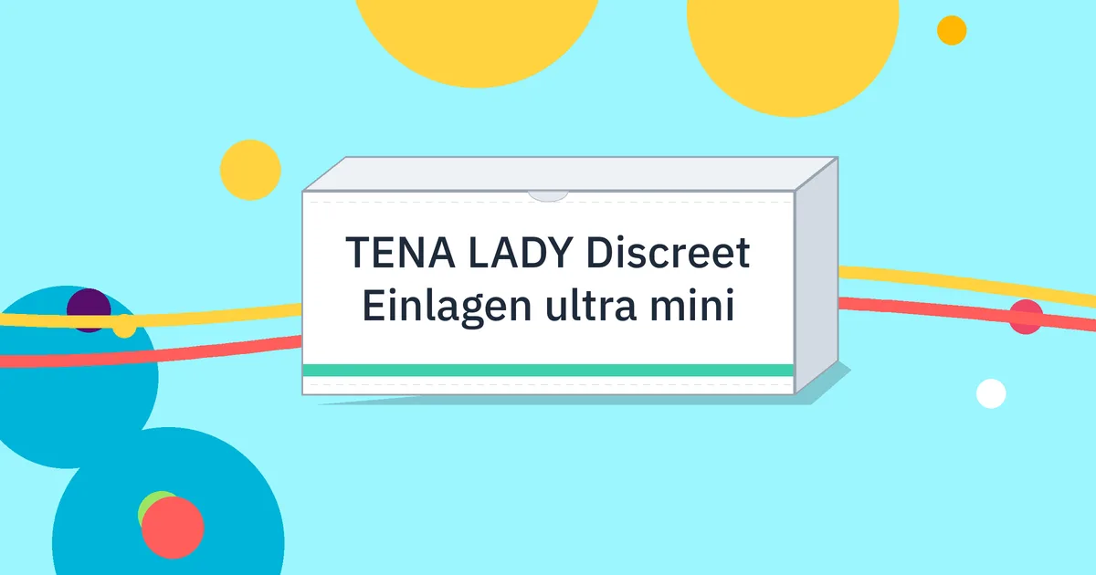 Symbolbild: Packung mit der Aufschrift TENA LADY Discreet Einlagen ultra mini (PZN 18322744) – Verfügbarkeit und Bezug in Apotheken in Frankfurt am Main