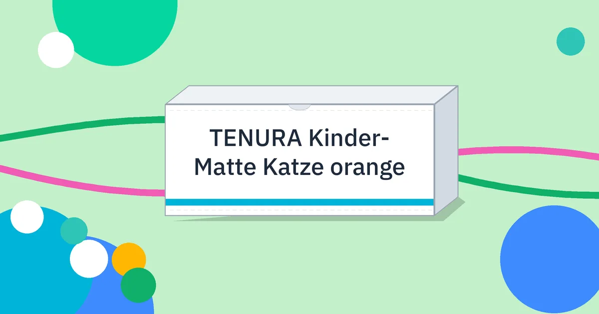 Symbolbild: Packung mit der Aufschrift TENURA Kinder-Matte Katze orange (PZN 07098522) – Verfügbarkeit und Bezug in Apotheken in Frankfurt am Main