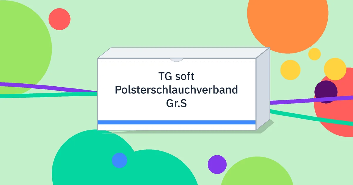 Symbolbild: Packung mit der Aufschrift TG soft Polsterschlauchverband Gr.S (PZN 03112403) – Verfügbarkeit und Bezug in Apotheken in Frankfurt am Main