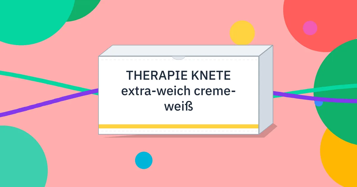 Symbolbild: Packung mit der Aufschrift THERAPIE KNETE extra-weich creme-weiß (PZN 16788243) – Verfügbarkeit und Bezug in Apotheken in Frankfurt am Main
