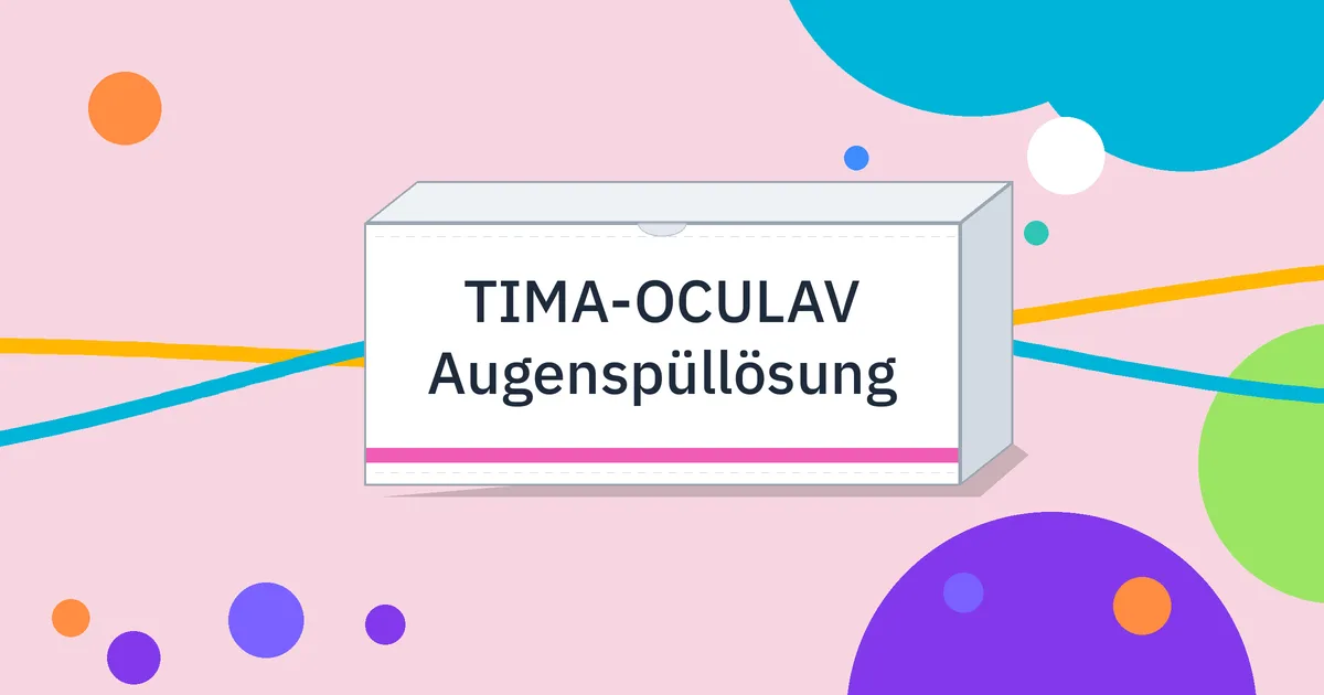 Symbolbild: Packung mit der Aufschrift TIMA-OCULAV Augenspüllösung (PZN 03691111) – Verfügbarkeit und Bezug in Apotheken in Frankfurt am Main