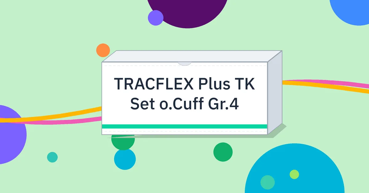 Symbolbild: Packung mit der Aufschrift TRACFLEX Plus TK Set o.Cuff Gr.4 (PZN 10391579) – Verfügbarkeit und Bezug in Apotheken in Frankfurt am Main