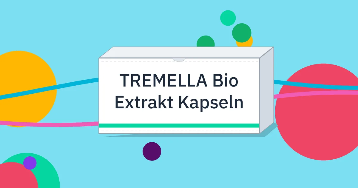 Symbolbild: Packung mit der Aufschrift TREMELLA Bio Extrakt Kapseln (PZN 16738682) – Verfügbarkeit und Bezug in Apotheken in Frankfurt am Main