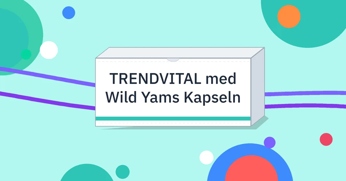 Symbolbild: Packung mit der Aufschrift TRENDVITAL med Wild Yams Kapseln (PZN 12562789) – Verfügbarkeit und Bezug in Apotheken in Frankfurt am Main