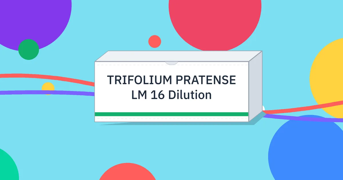 Symbolbild: Packung mit der Aufschrift TRIFOLIUM PRATENSE LM 16 Dilution (PZN 13226705) – Verfügbarkeit und Bezug in Apotheken in Frankfurt am Main