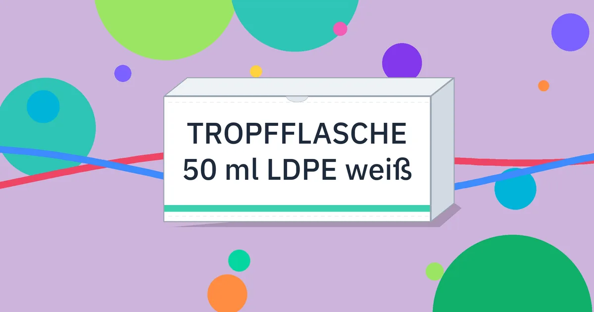 Symbolbild: Packung mit der Aufschrift TROPFFLASCHE 50 ml LDPE weiß (PZN 18111326) – Verfügbarkeit und Bezug in Apotheken in Frankfurt am Main