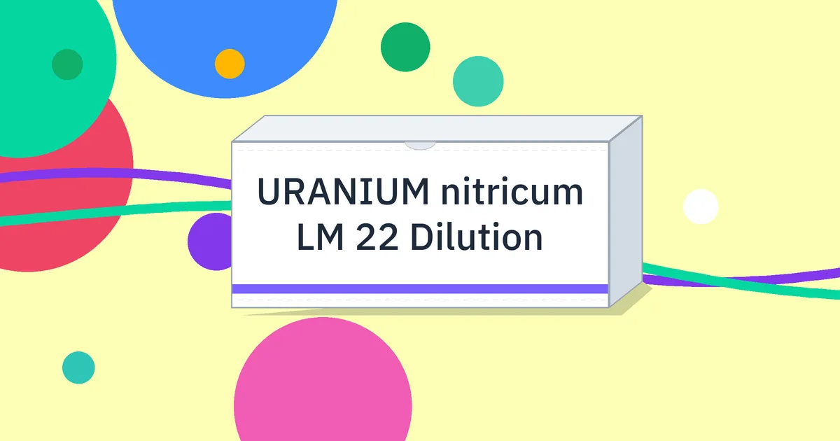 Symbolbild: Packung mit der Aufschrift URANIUM nitricum LM 22 Dilution (PZN 13256391) – Verfügbarkeit und Bezug in Apotheken in Frankfurt am Main
