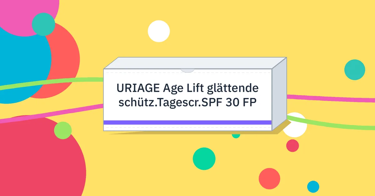 Symbolbild: Packung mit der Aufschrift URIAGE Age Lift glättende schütz.Tagescr.SPF 30 FP (PZN 20949255) – Verfügbarkeit und Bezug in Apotheken in Frankfurt am Main