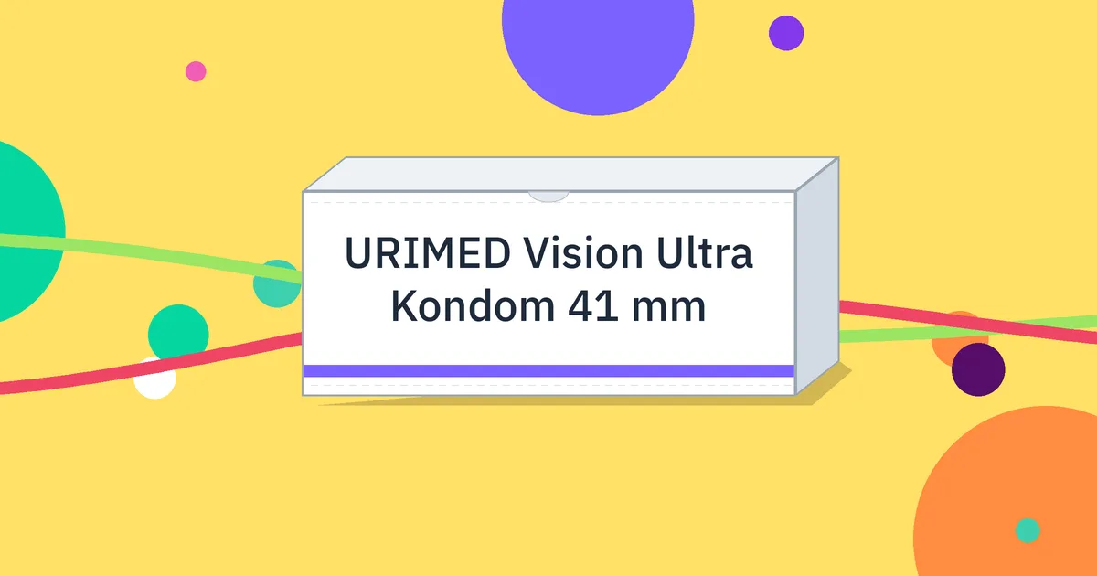 Symbolbild: Packung mit der Aufschrift URIMED Vision Ultra Kondom 41 mm (PZN 18275335) – Verfügbarkeit und Bezug in Apotheken in Frankfurt am Main