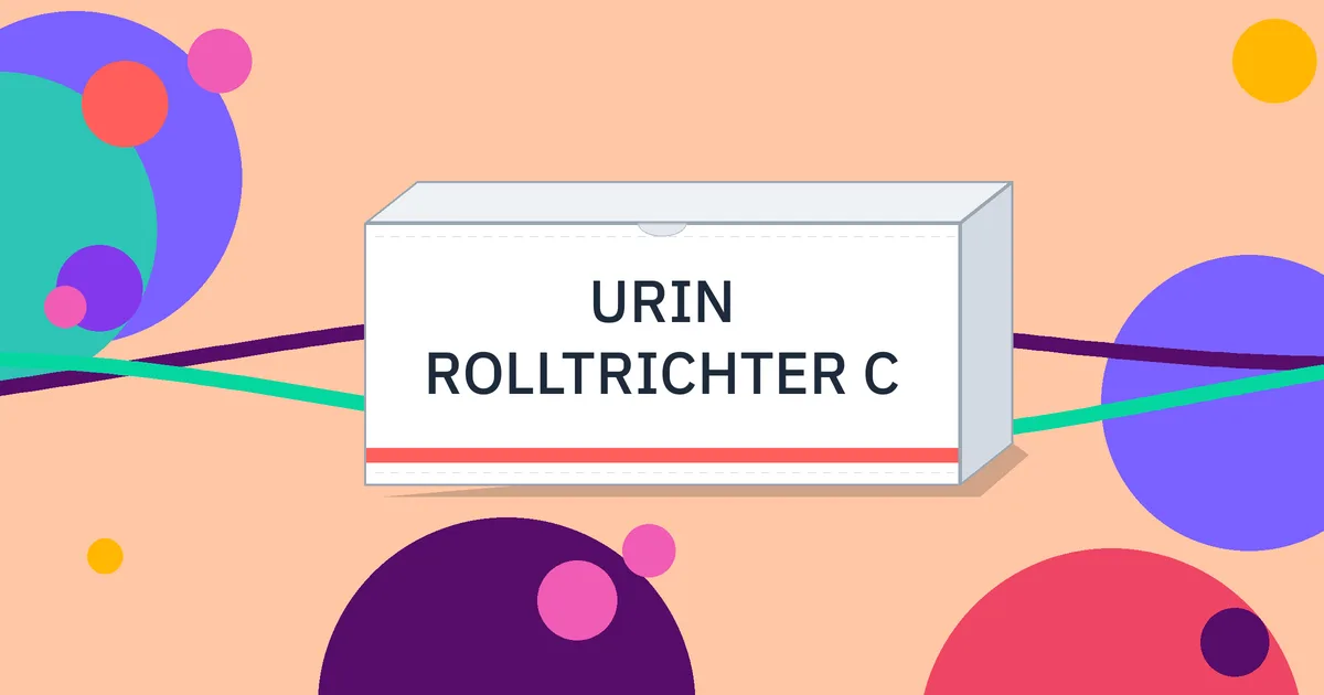Symbolbild: Packung mit der Aufschrift URIN ROLLTRICHTER C (PZN 01739894) – Verfügbarkeit und Bezug in Apotheken in Frankfurt am Main