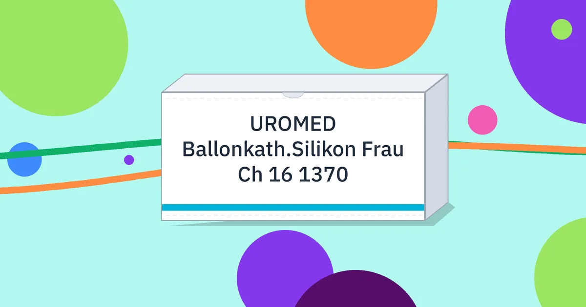 Symbolbild: Packung mit der Aufschrift UROMED Ballonkath.Silikon Frau Ch 16 1370 (PZN 03280885) – Verfügbarkeit und Bezug in Apotheken in Frankfurt am Main