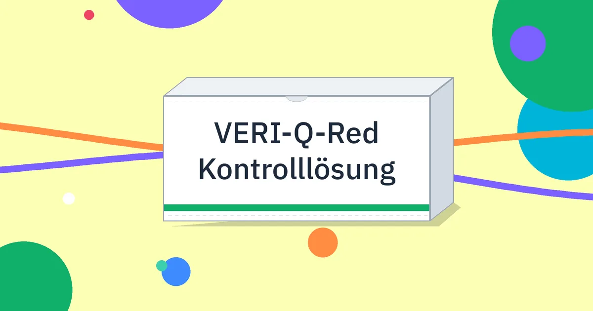 Symbolbild: Packung mit der Aufschrift VERI-Q-Red Kontrolllösung (PZN 19292169) – Verfügbarkeit und Bezug in Apotheken in Frankfurt am Main