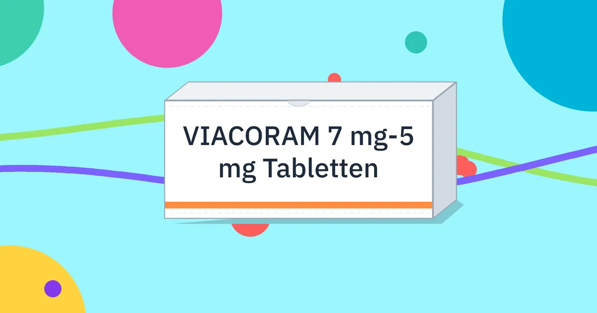 Symbolbild: Packung mit der Aufschrift VIACORAM 7 mg-5 mg Tabletten (PZN 11194639) – Verfügbarkeit und Bezug in Apotheken in Frankfurt am Main