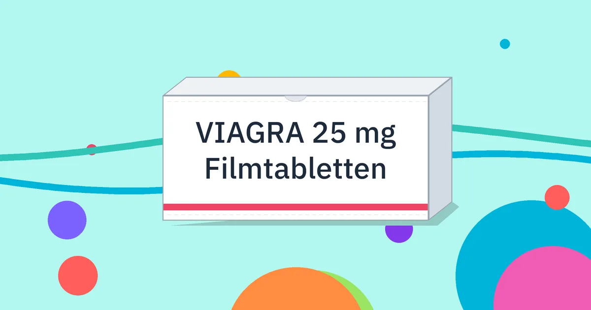 Symbolbild: Packung mit der Aufschrift VIAGRA 25 mg Filmtabletten (PZN 08906763) – Verfügbarkeit und Bezug in Apotheken in Frankfurt am Main