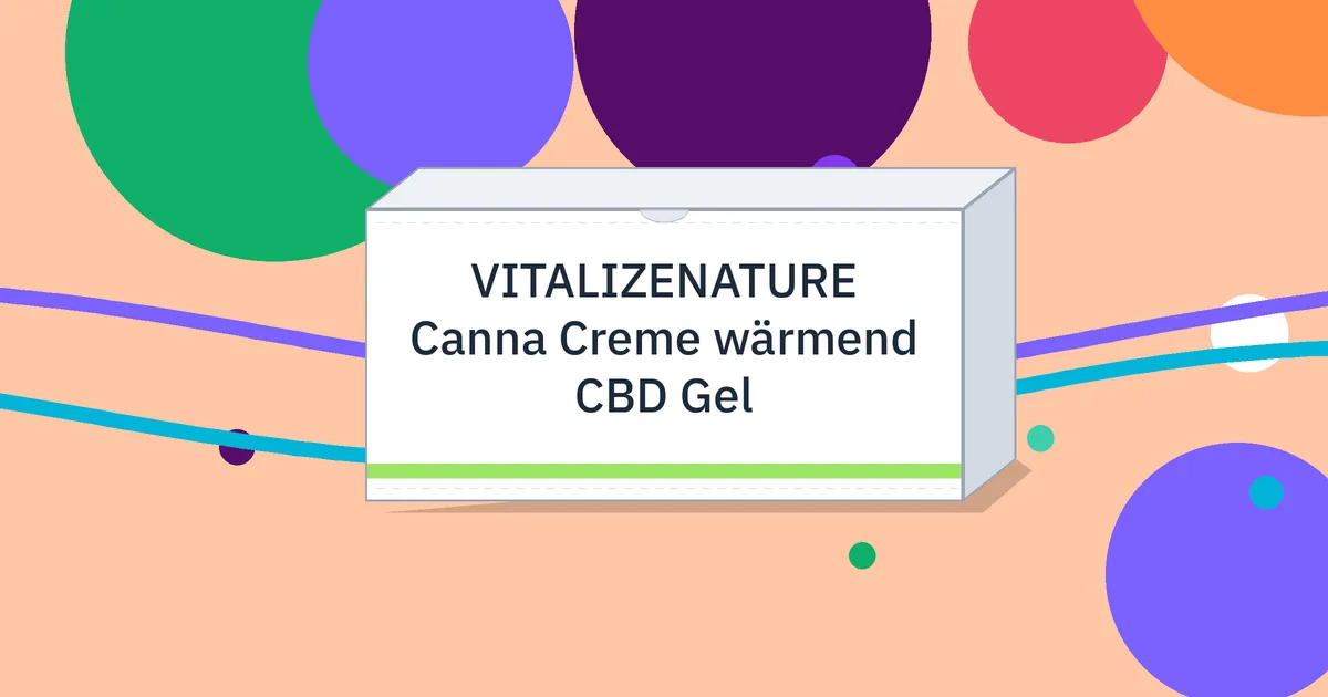Symbolbild: Packung mit der Aufschrift VITALIZENATURE Canna Creme wärmend CBD Gel (PZN 20136664) – Verfügbarkeit und Bezug in Apotheken in Frankfurt am Main