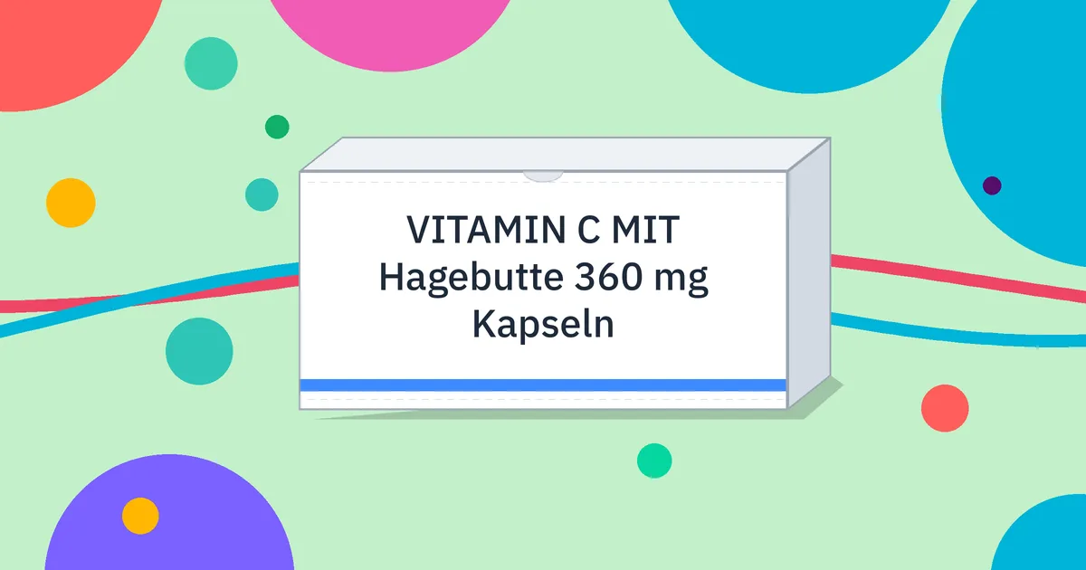 Symbolbild: Packung mit der Aufschrift VITAMIN C MIT Hagebutte 360 mg Kapseln (PZN 18215422) – Verfügbarkeit und Bezug in Apotheken in Frankfurt am Main