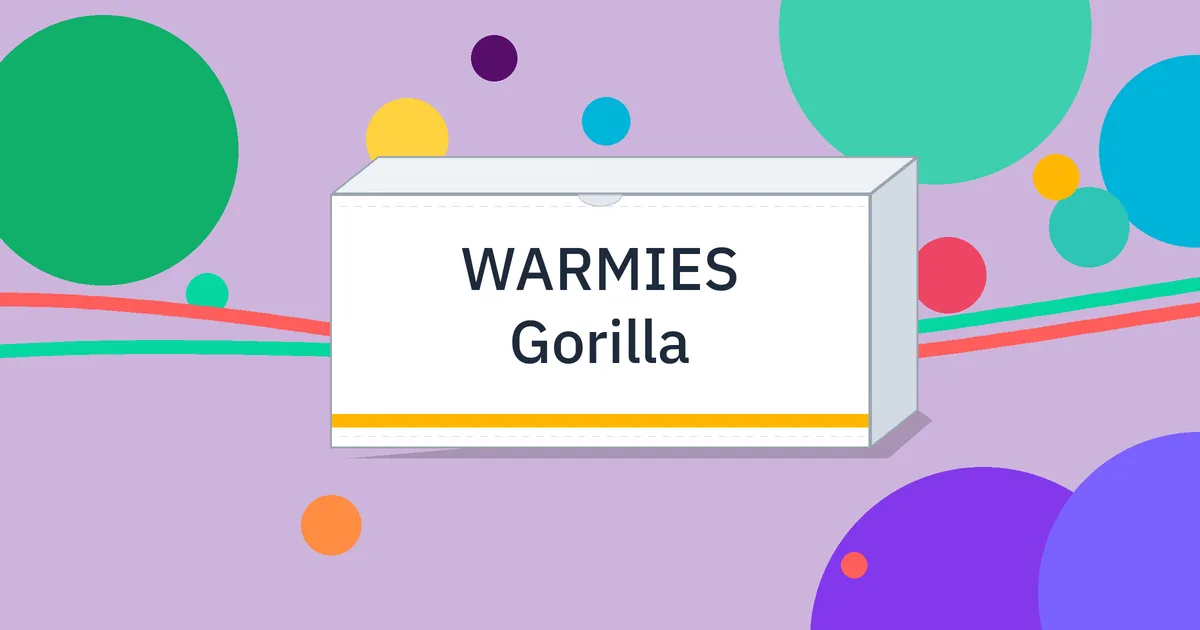 Symbolbild: Packung mit der Aufschrift WARMIES Gorilla (PZN 17852687) – Verfügbarkeit und Bezug in Apotheken in Frankfurt am Main