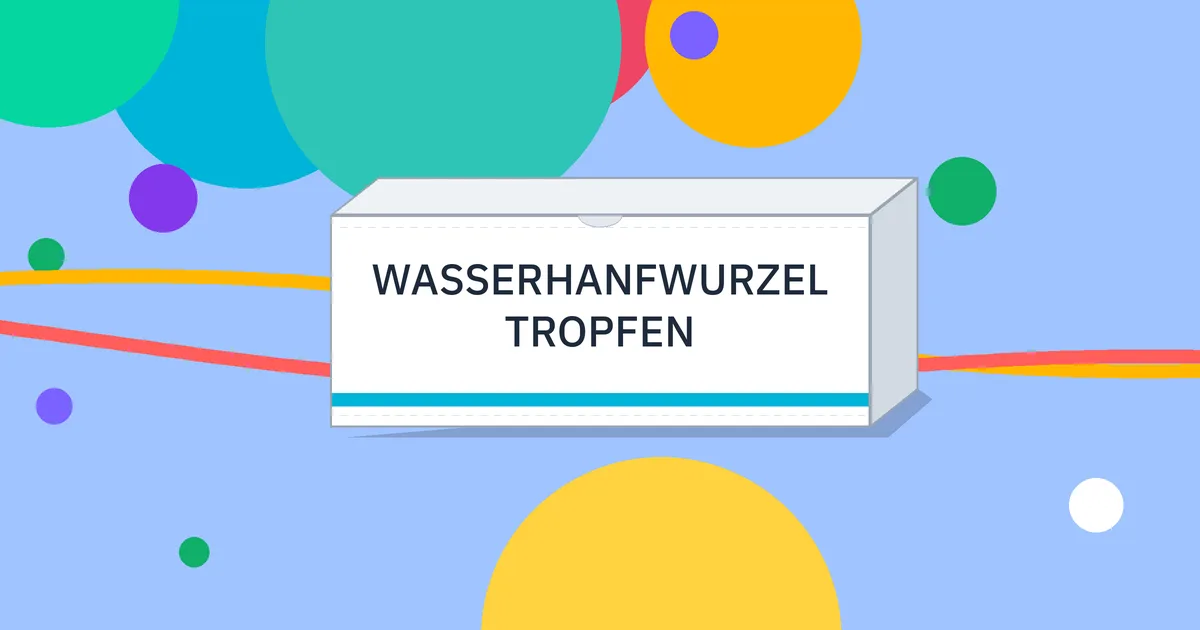 Symbolbild: Packung mit der Aufschrift WASSERHANFWURZEL TROPFEN (PZN 14282947) – Verfügbarkeit und Bezug in Apotheken in Frankfurt am Main