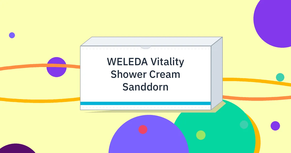 Symbolbild: Packung mit der Aufschrift WELEDA Vitality Shower Cream Sanddorn (PZN 19447838) – Verfügbarkeit und Bezug in Apotheken in Frankfurt am Main