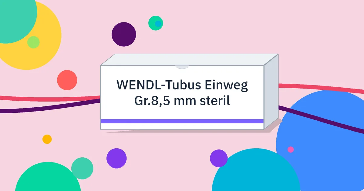 Symbolbild: Packung mit der Aufschrift WENDL-Tubus Einweg Gr.8,5 mm steril (PZN 13862737) – Verfügbarkeit und Bezug in Apotheken in Frankfurt am Main