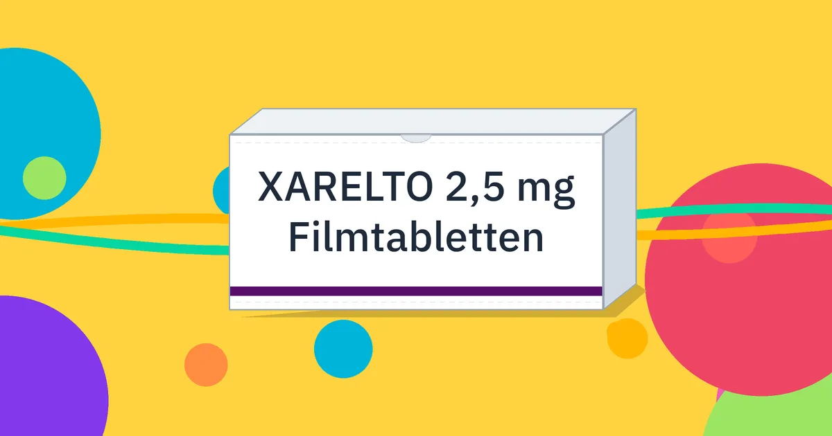 Symbolbild: Packung mit der Aufschrift XARELTO 2,5 mg Filmtabletten (PZN 14406467) – Verfügbarkeit und Bezug in Apotheken in Frankfurt am Main