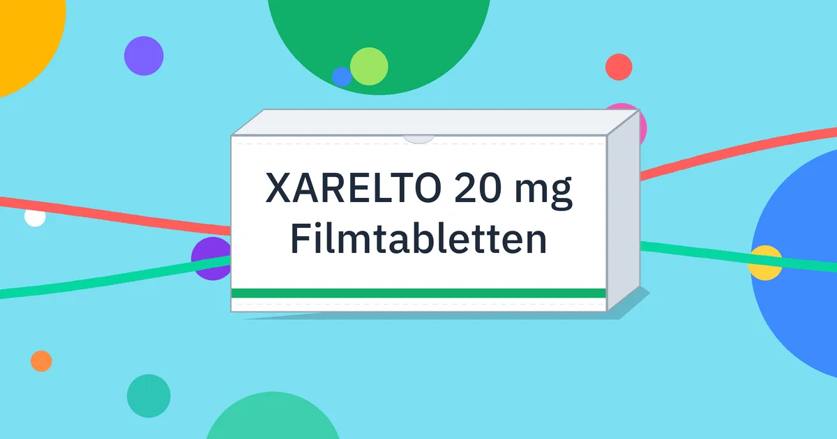 Symbolbild: Packung mit der Aufschrift XARELTO 20 mg Filmtabletten (PZN 10072118) – Verfügbarkeit und Bezug in Apotheken in Frankfurt am Main