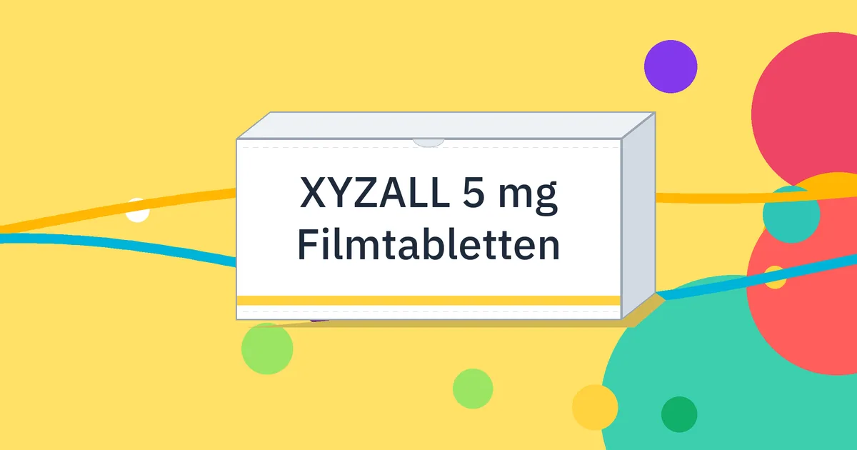Symbolbild: Packung mit der Aufschrift XYZALL 5 mg Filmtabletten (PZN 03564594) – Verfügbarkeit und Bezug in Apotheken in Frankfurt am Main