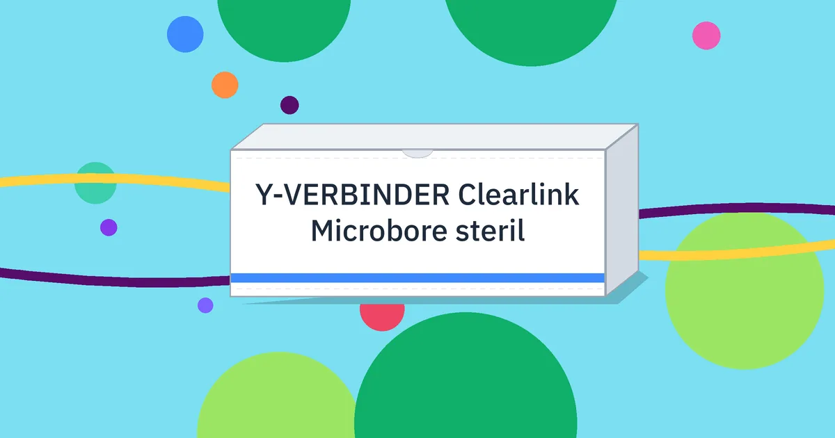 Symbolbild: Packung mit der Aufschrift Y-VERBINDER Clearlink Microbore steril (PZN 03834243) – Verfügbarkeit und Bezug in Apotheken in Frankfurt am Main