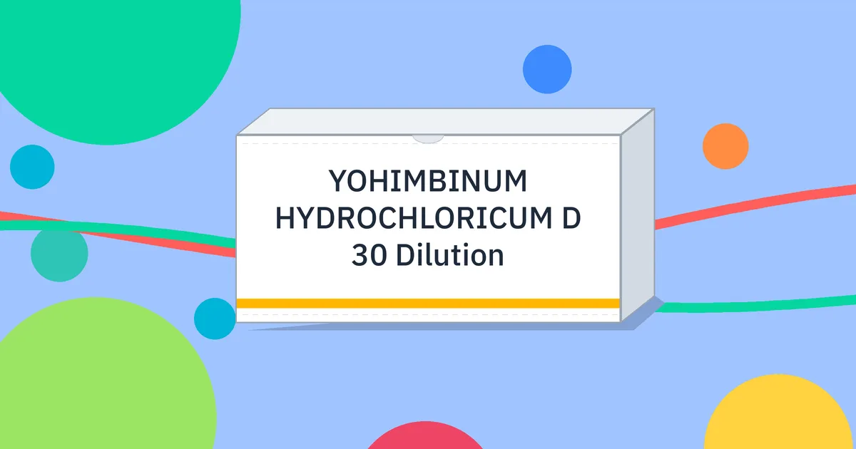 Symbolbild: Packung mit der Aufschrift YOHIMBINUM HYDROCHLORICUM D 30 Dilution (PZN 07250160) – Verfügbarkeit und Bezug in Apotheken in Frankfurt am Main