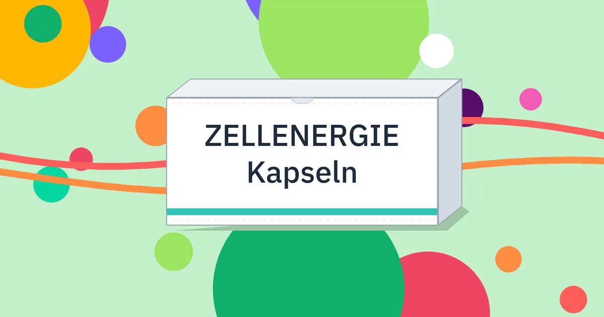 Symbolbild: Packung mit der Aufschrift ZELLENERGIE Kapseln (PZN 16153303) – Verfügbarkeit und Bezug in Apotheken in Frankfurt am Main