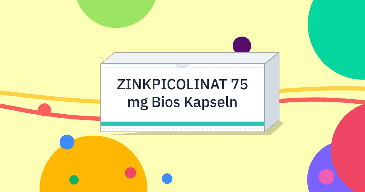 Symbolbild: Packung mit der Aufschrift ZINKPICOLINAT 75 mg Bios Kapseln (PZN 20281018) – Verfügbarkeit und Bezug in Apotheken in Frankfurt am Main