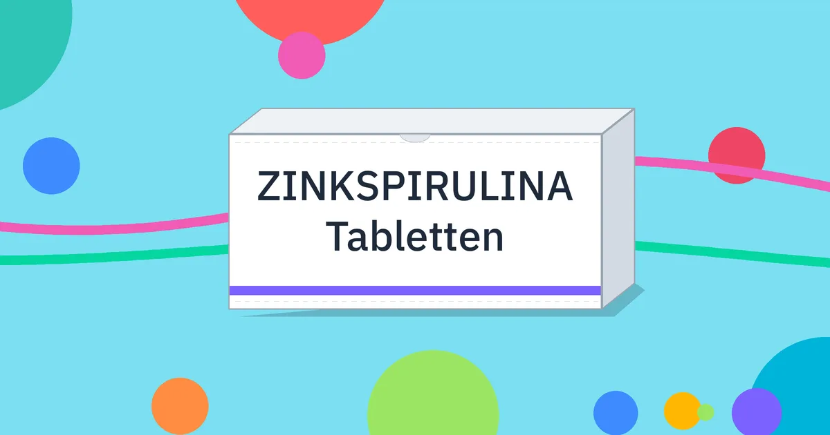 Symbolbild: Packung mit der Aufschrift ZINKSPIRULINA Tabletten (PZN 16354390) – Verfügbarkeit und Bezug in Apotheken in Frankfurt am Main