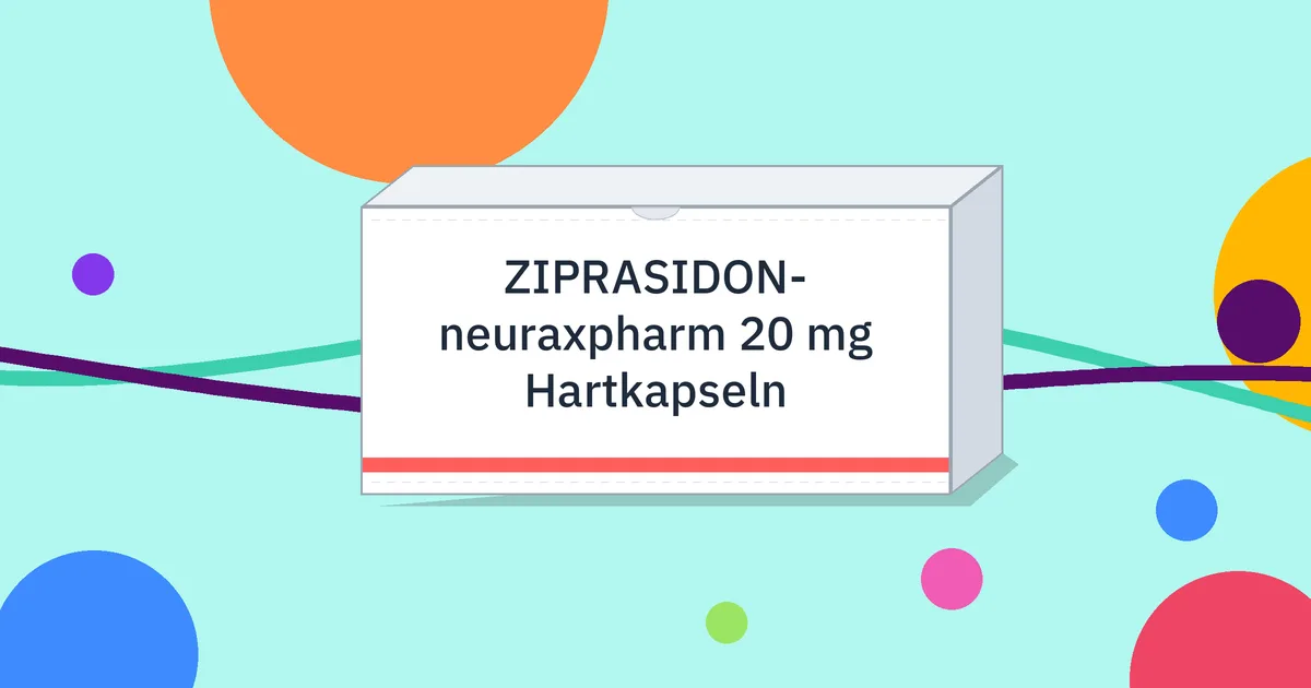 Symbolbild: Packung mit der Aufschrift ZIPRASIDON-neuraxpharm 20 mg Hartkapseln (PZN 09927744) – Verfügbarkeit und Bezug in Apotheken in Frankfurt am Main