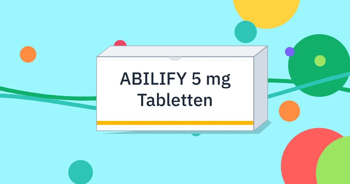 Symbolbild: Packung mit der Aufschrift ABILIFY 5 mg Tabletten (PZN 00698851) – Verfügbarkeit und Bezug in Apotheken in Frankfurt am Main