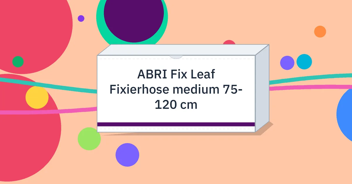 Symbolbild: Packung mit der Aufschrift ABRI Fix Leaf Fixierhose medium 75-120 cm (PZN 07500208) – Verfügbarkeit und Bezug in Apotheken in Frankfurt am Main