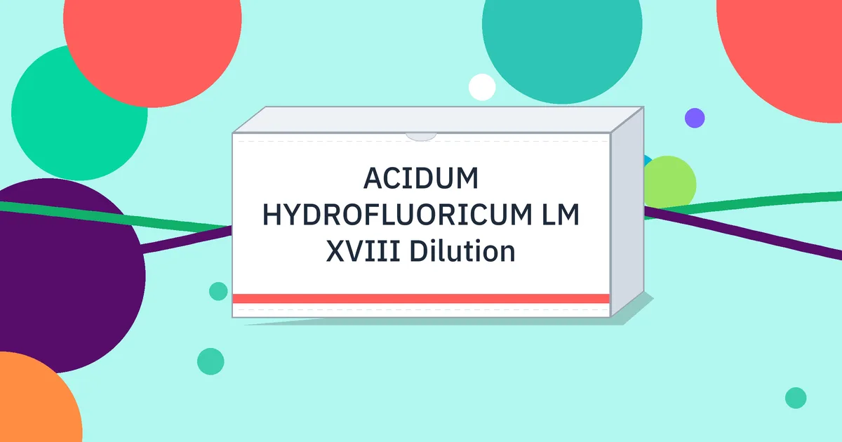 Symbolbild: Packung mit der Aufschrift ACIDUM HYDROFLUORICUM LM XVIII Dilution (PZN 04490515) – Verfügbarkeit und Bezug in Apotheken in Frankfurt am Main