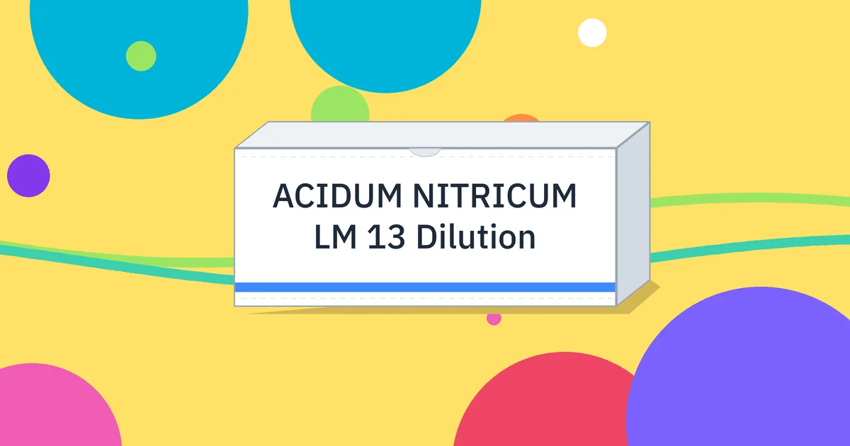 Symbolbild: Packung mit der Aufschrift ACIDUM NITRICUM LM 13 Dilution (PZN 12752797) – Verfügbarkeit und Bezug in Apotheken in Frankfurt am Main