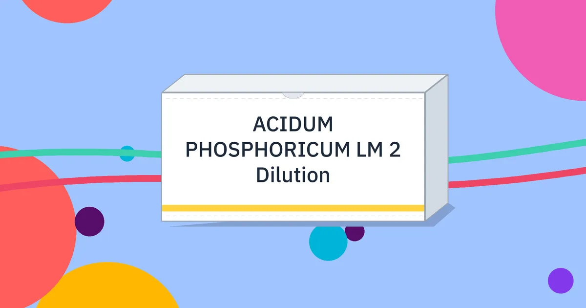 Symbolbild: Packung mit der Aufschrift ACIDUM PHOSPHORICUM LM 2 Dilution (PZN 12753058) – Verfügbarkeit und Bezug in Apotheken in Frankfurt am Main