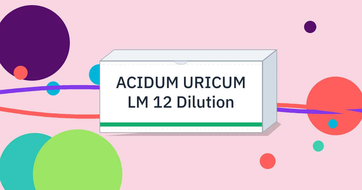 Symbolbild: Packung mit der Aufschrift ACIDUM URICUM LM 12 Dilution (PZN 13288669) – Verfügbarkeit und Bezug in Apotheken in Frankfurt am Main