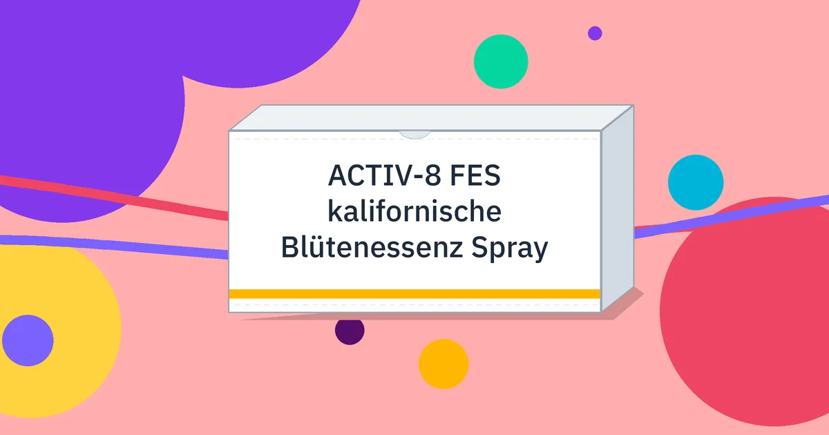 Symbolbild: Packung mit der Aufschrift ACTIV-8 FES kalifornische Blütenessenz Spray (PZN 09174121) – Verfügbarkeit und Bezug in Apotheken in Frankfurt am Main