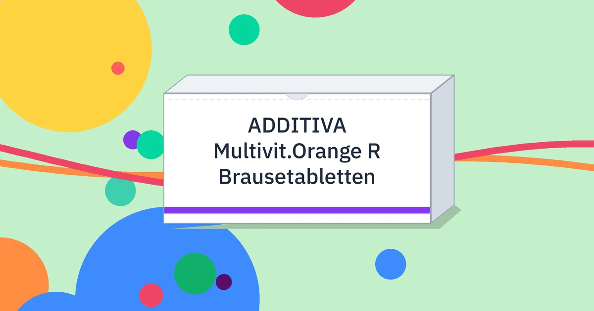 Symbolbild: Packung mit der Aufschrift ADDITIVA Multivit.Orange R Brausetabletten (PZN 10060167) – Verfügbarkeit und Bezug in Apotheken in Frankfurt am Main