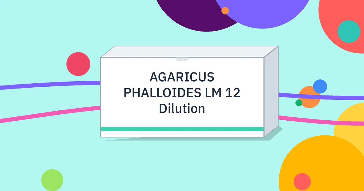 Symbolbild: Packung mit der Aufschrift AGARICUS PHALLOIDES LM 12 Dilution (PZN 13304486) – Verfügbarkeit und Bezug in Apotheken in Frankfurt am Main