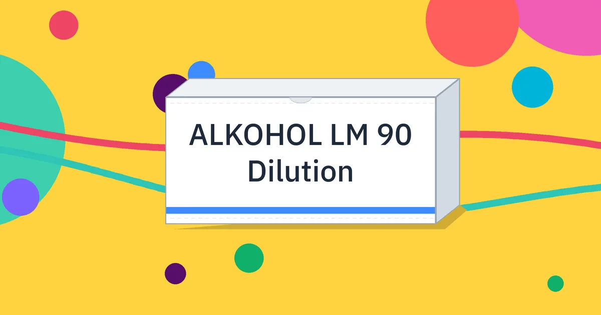 Symbolbild: Packung mit der Aufschrift ALKOHOL LM 90 Dilution (PZN 13311374) – Verfügbarkeit und Bezug in Apotheken in Frankfurt am Main