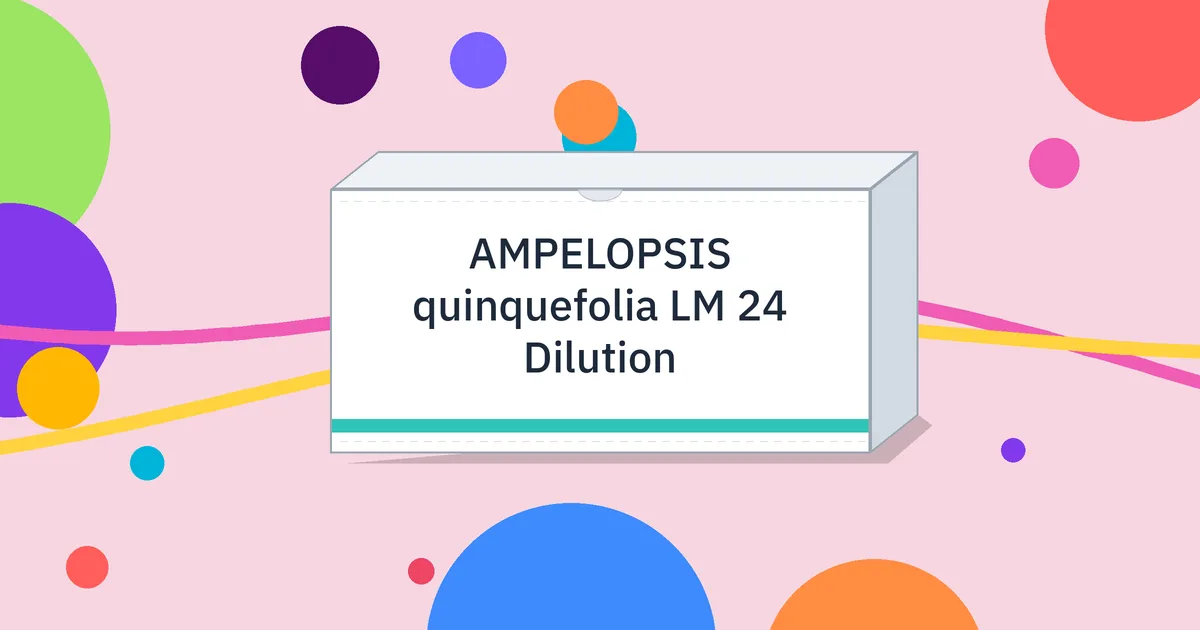 Symbolbild: Packung mit der Aufschrift AMPELOPSIS quinquefolia LM 24 Dilution (PZN 13325258) – Verfügbarkeit und Bezug in Apotheken in Frankfurt am Main