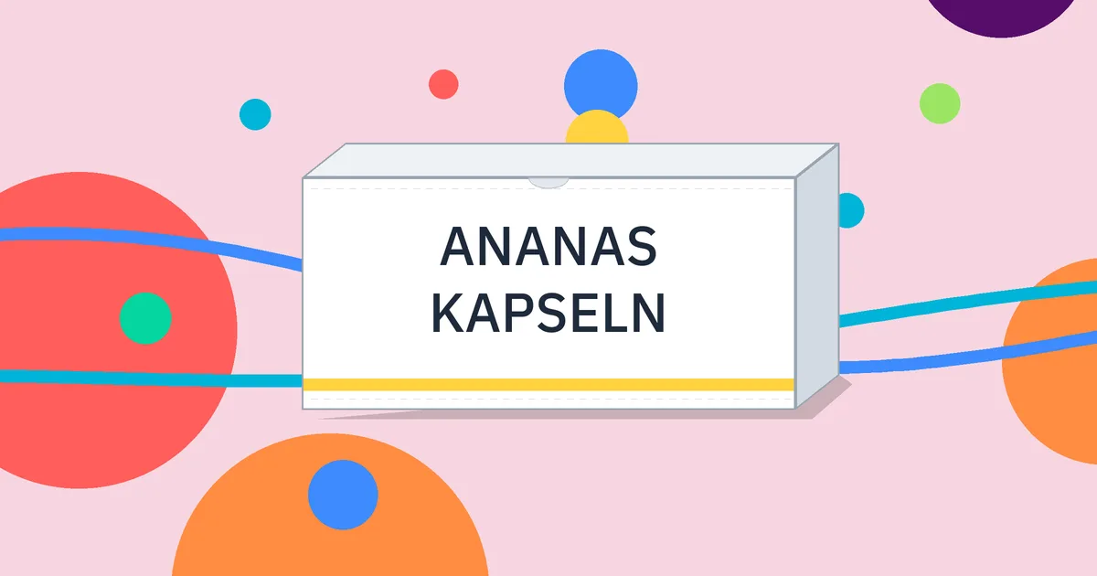 Symbolbild: Packung mit der Aufschrift ANANAS KAPSELN (PZN 09307852) – Verfügbarkeit und Bezug in Apotheken in Frankfurt am Main
